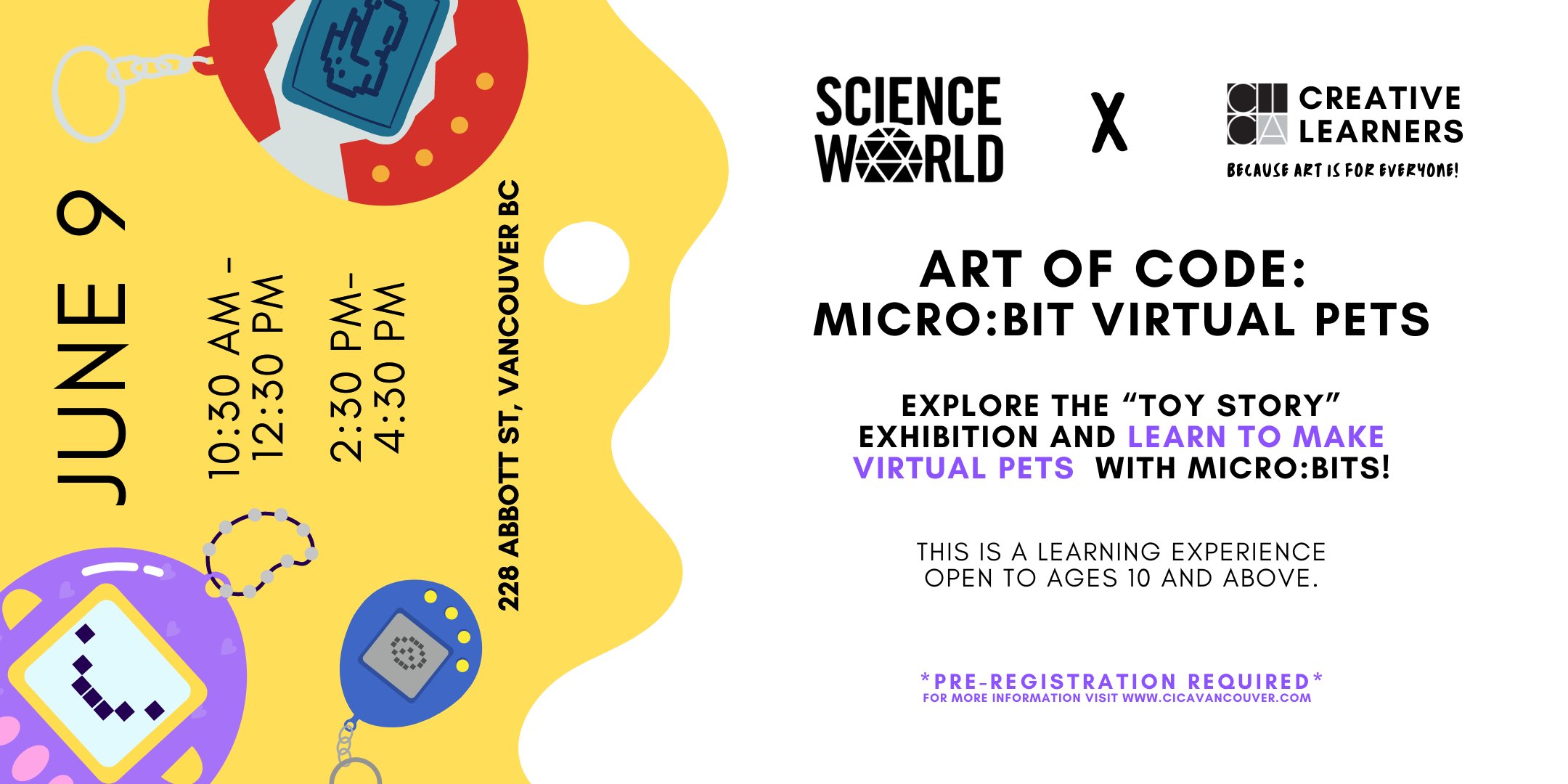 ART of code: MICRO:BIT VIRTUAL PETs - CICA Vancouver